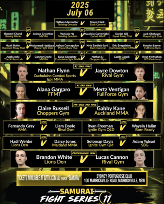 Hadi Wehbe vs. Darcy Jones, Samurai Fight Series 11 | MMA Bout | Tapology